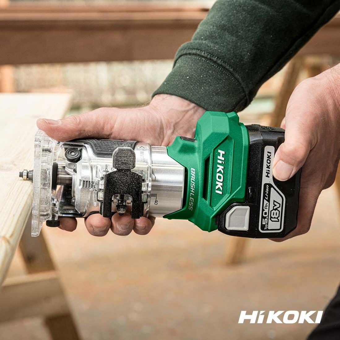 HiKOKI M1808DA/JPZ 18V 1/4 Inch Cordless Trim Router — Hikoki Power ...